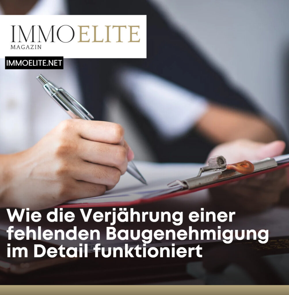 Verjährung einer fehlenden Baugenehmigung rechtlich erklärt